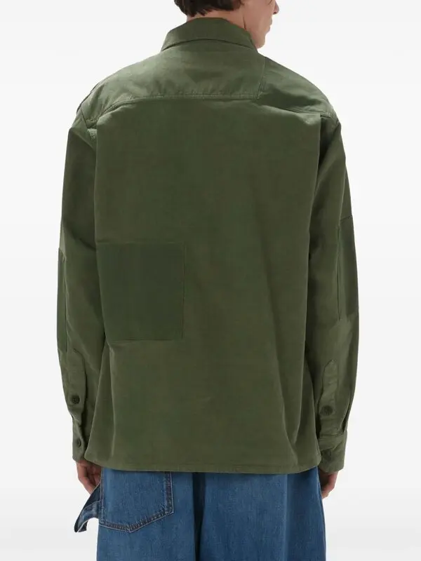 JW Anderson Patchwork-design Cotton Shirt - Green