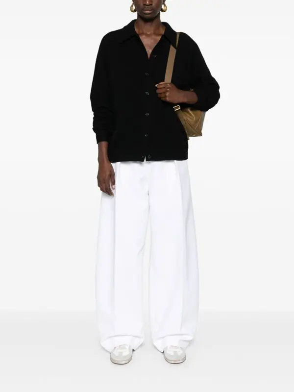 TOTEME Shirt-collar Cashmere Cardigan - Black