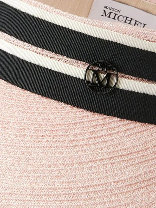MAISON MICHEL Strap-detail Visor - Pink