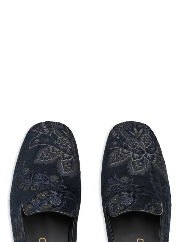 Etro Floral-motif Patterned-jacquard Loafers