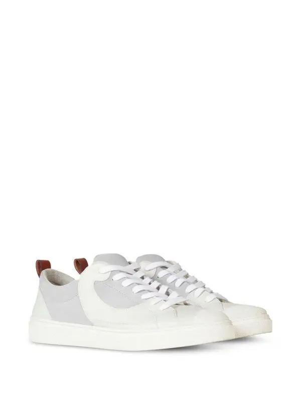Etro Panelled Leather Sneakers - White