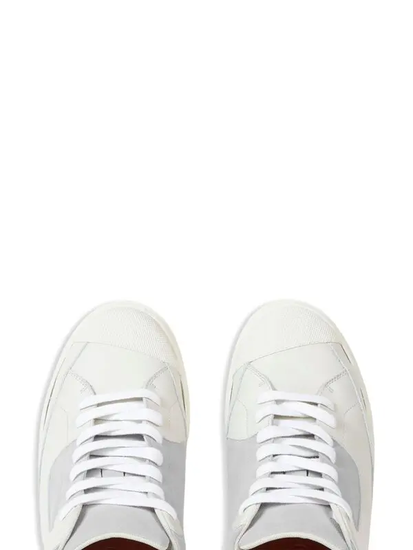Etro Panelled Leather Sneakers - White