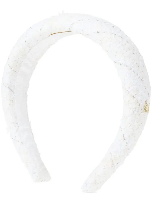 MAISON MICHEL Miwa Tweed Headband - White
