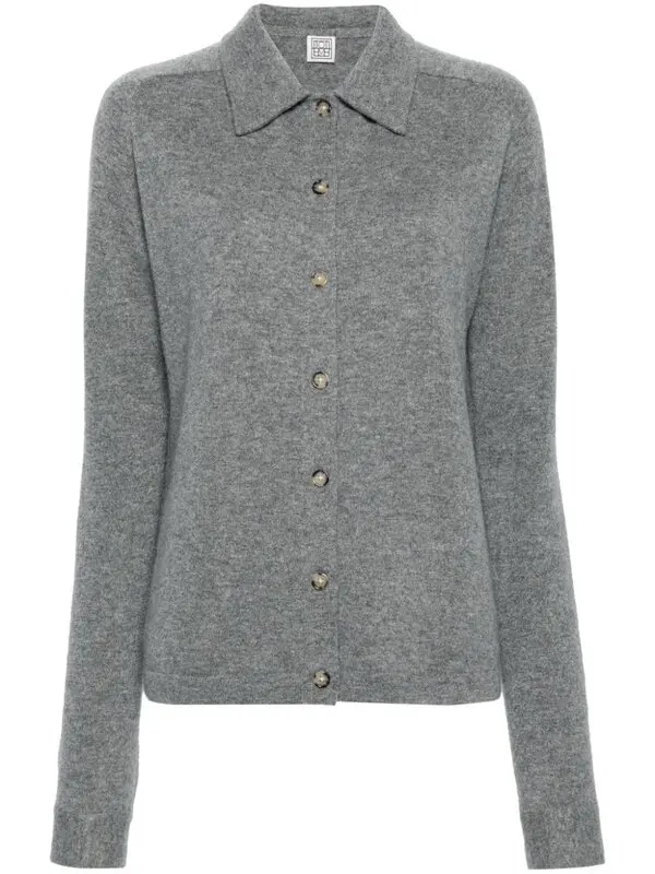 TOTEME Straight-collar Cashmere Shirt
