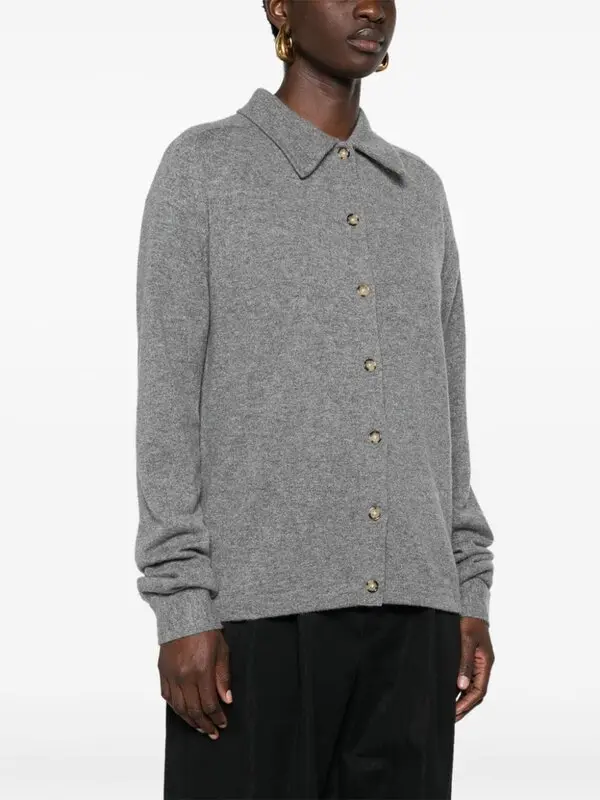 TOTEME Straight-collar Cashmere Shirt