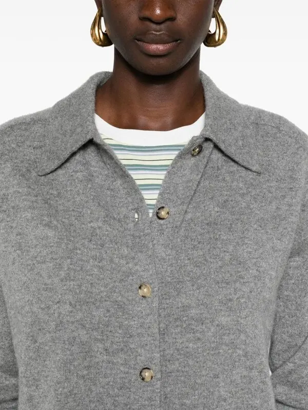 TOTEME Straight-collar Cashmere Shirt