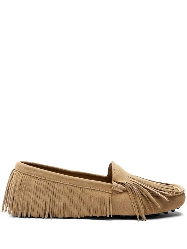 SCAROSSO Cochise Fringe-detail Loafers - Neutrals