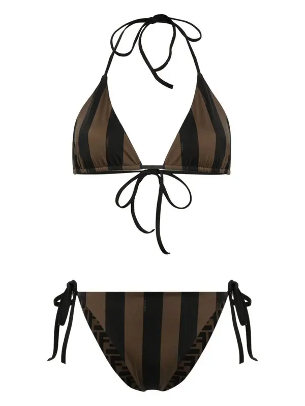 Fendi Reversible Triangle-cup Bikini - Black