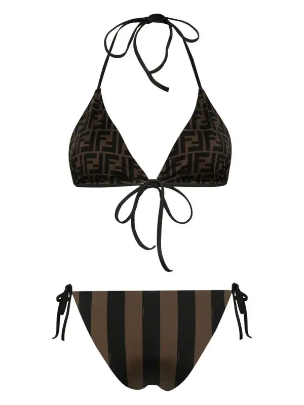 Fendi Reversible Triangle-cup Bikini - Black