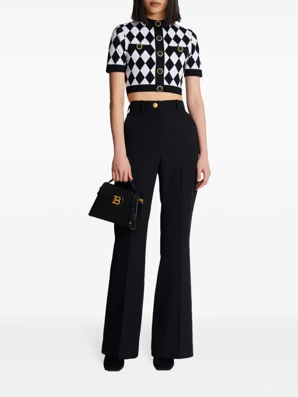 Balmain Small B-buzz Dynasty Leather Shoulder Bag - Black