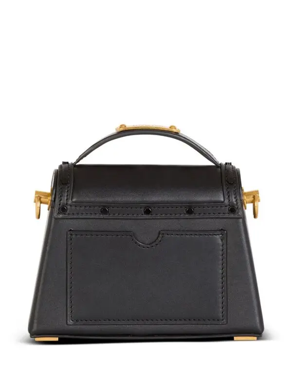 Balmain Small B-buzz Dynasty Leather Shoulder Bag - Black