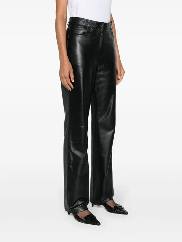 TOTEME Straight Leather Trousers