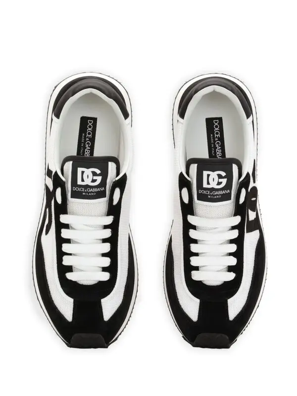 Dolce & Gabbana Cushioned Mixed-material Sneakers - Black