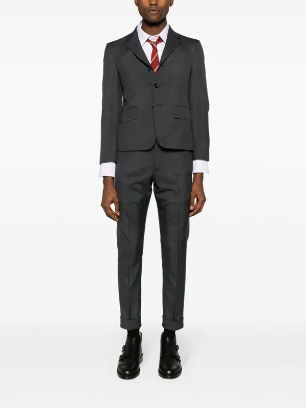 Thom Browne Mid-rise Skinny-leg Trousers - Grey