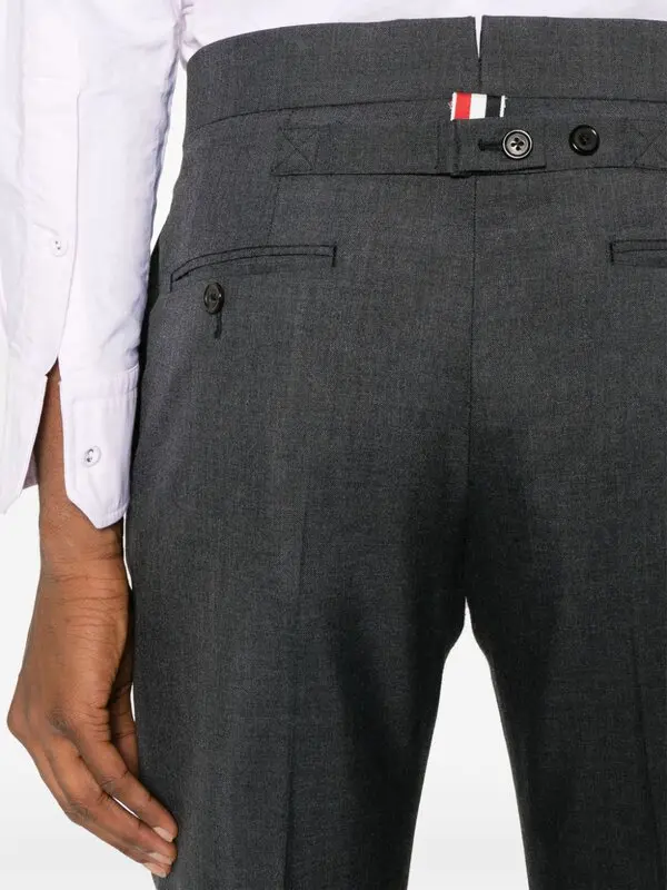 Thom Browne Mid-rise Skinny-leg Trousers - Grey