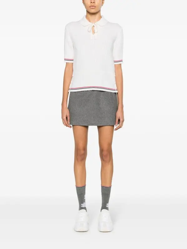 Thom Browne Rwb-stripe Knitted T-shirt