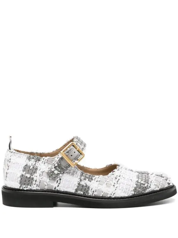 Thom Browne Tartan-check Tweed Ballerina