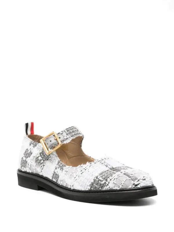 Thom Browne Tartan-check Tweed Ballerina