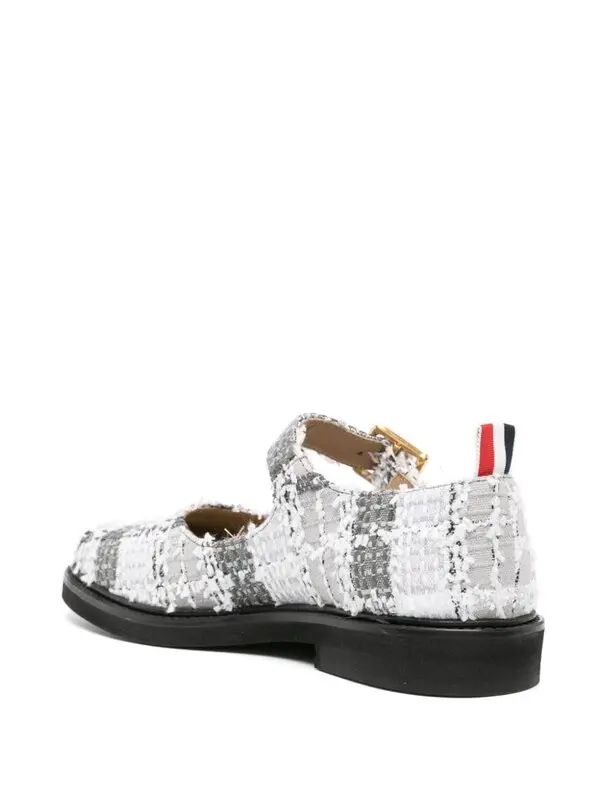 Thom Browne Tartan-check Tweed Ballerina