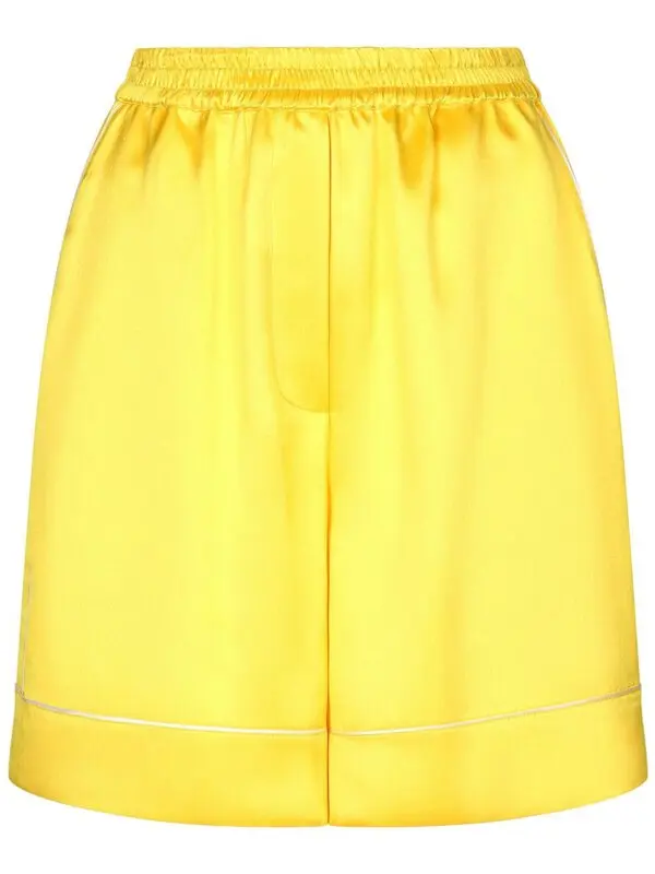 Dolce & Gabbana Silk Shorts - Yellow