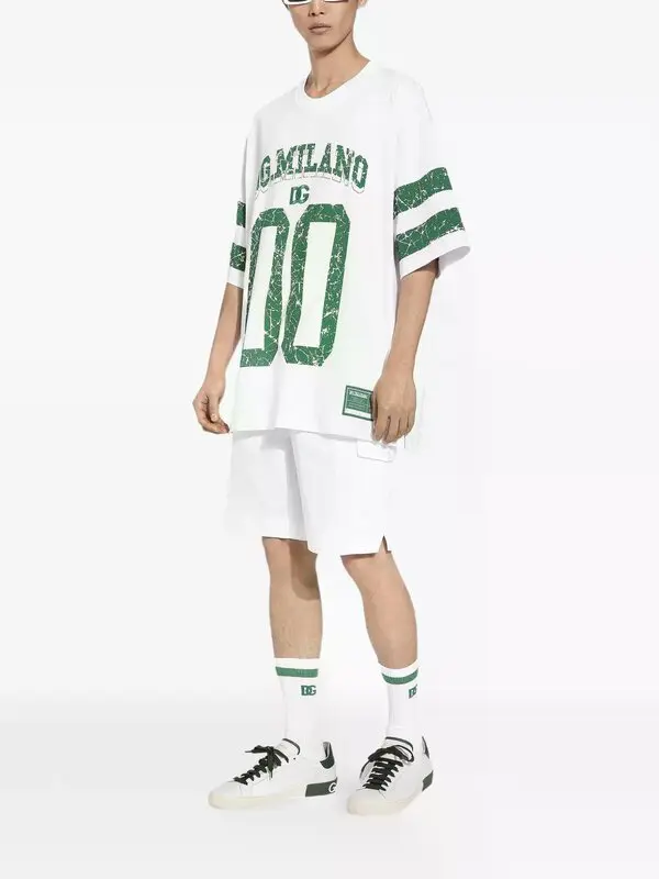 Dolce & Gabbana Flap-pocket Cotton Shorts - White