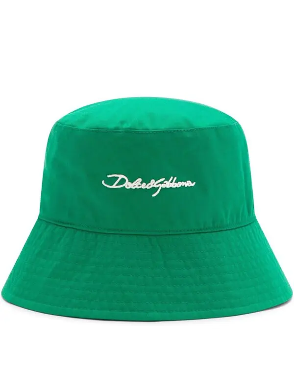 Dolce & Gabbana Logo-embroidered Bucket Hat - Green