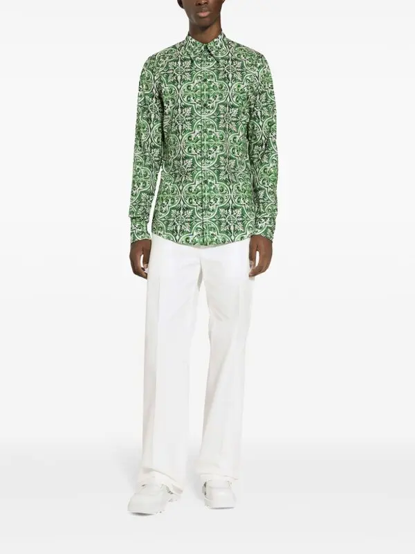 Dolce & Gabbana Pressed-crease Straight-leg Trousers