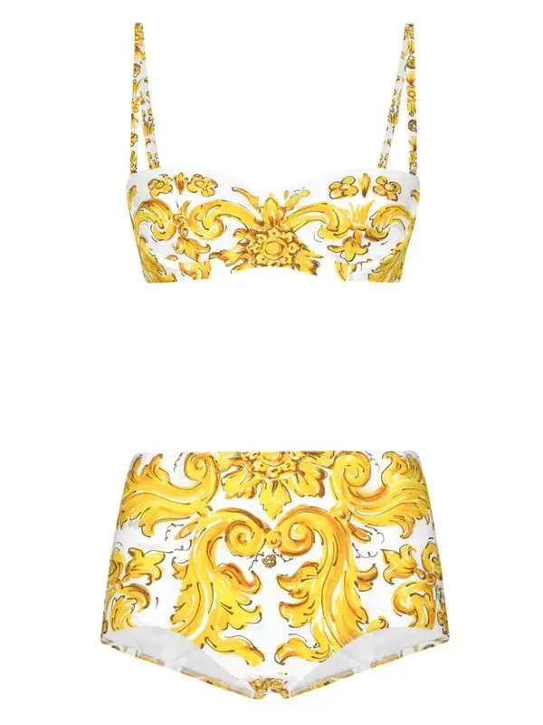 Dolce & Gabbana Majolica Print Bikini