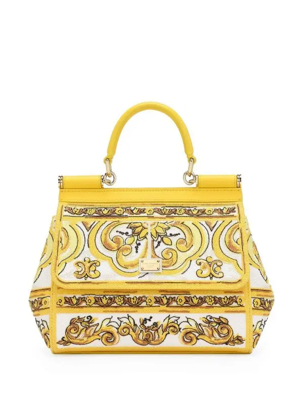 Dolce & Gabbana Medium Sicily Leather Tote Bag