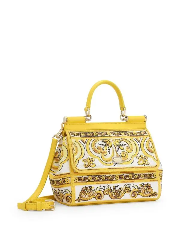 Dolce & Gabbana Medium Sicily Leather Tote Bag