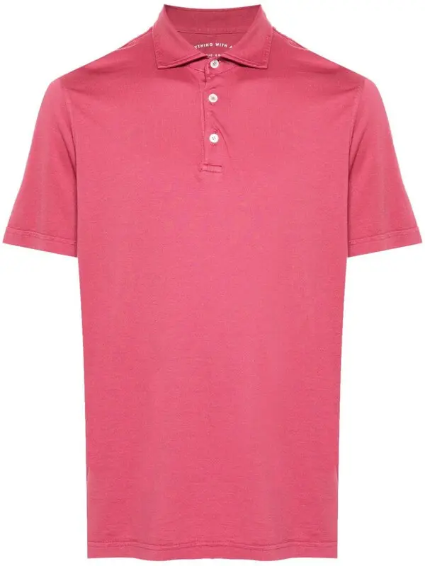 Fedeli Zero Jersey Polo Shirt - Red