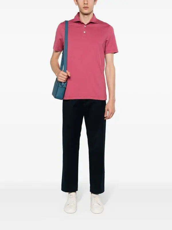 Fedeli Zero Jersey Polo Shirt - Red