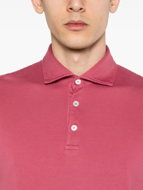 Fedeli Zero Jersey Polo Shirt - Red