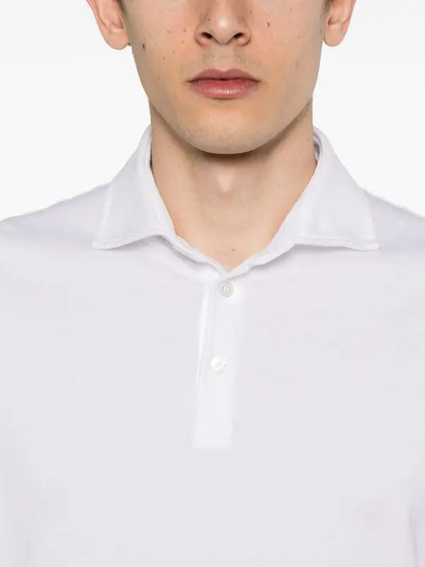 Fedeli Zero Jersey Polo Shirt - White