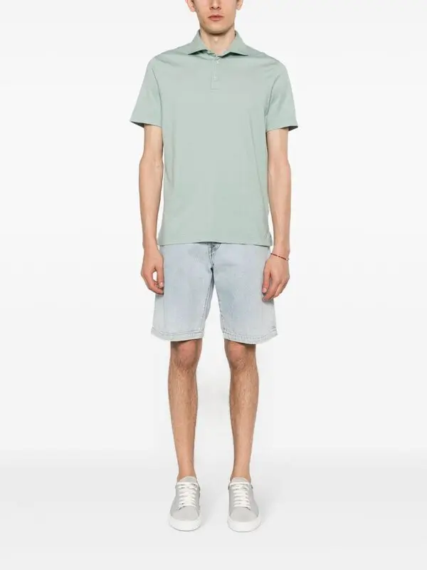 Fedeli Zero Cotton Polo Shirt - Green