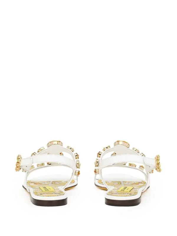 Dolce & Gabbana Bianca Leather Sandals