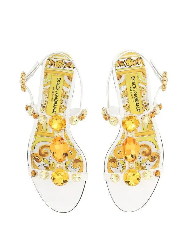 Dolce & Gabbana Bianca Leather Sandals