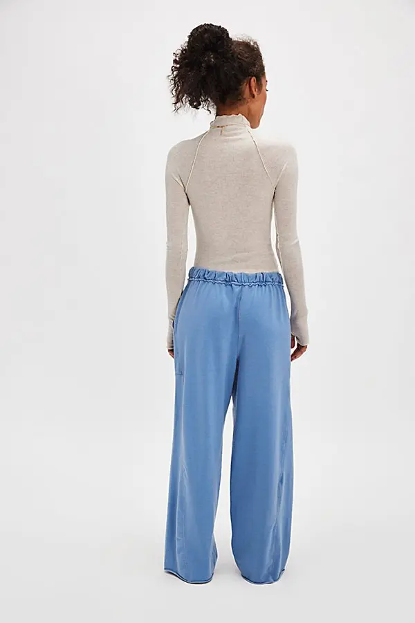 Free People Wide-leg Lounge Pants - Harbor Combo