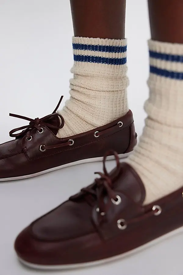 Jeffrey Campbell Yachting Day Boat Shoes - Red Brush