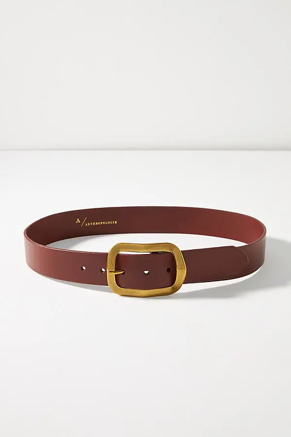 Anthropologie Square Buckle Belt - Brown