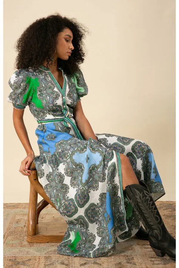 chinese dress ladies Ellianna Maxi Dress in Dark Brown