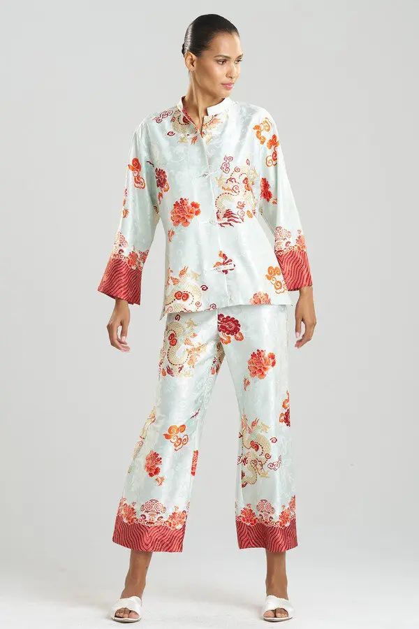 Natori Imperial Dragon Jacquard Mandarin Pj