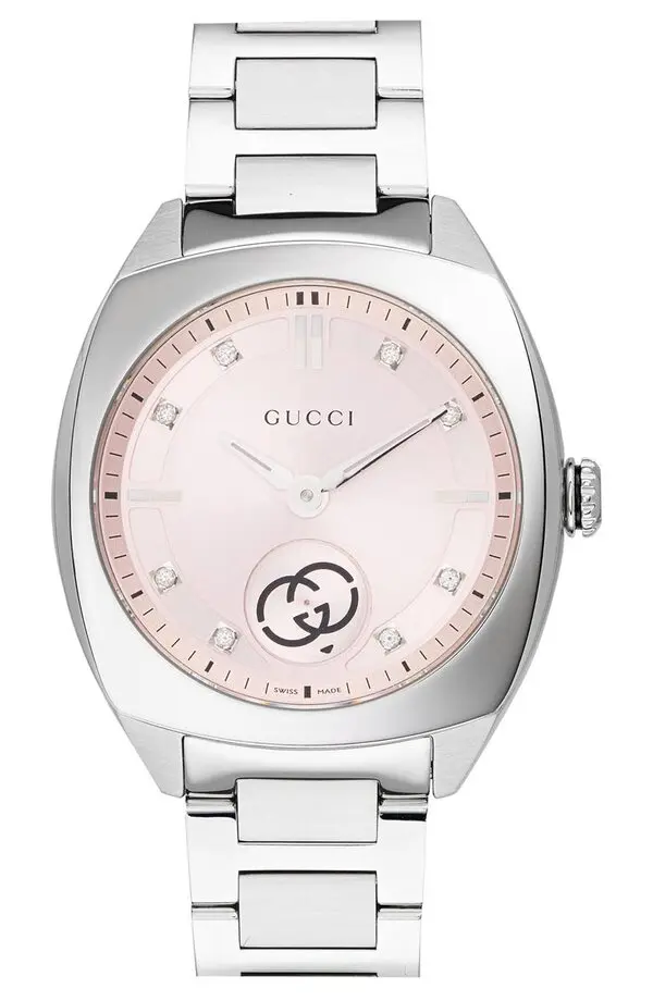Gucci Interlocking Logo Diamond Dial Watch, 29mm