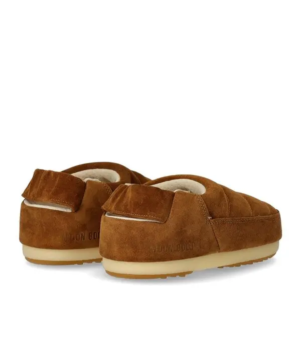 Moon Boot Band Suede Slippers - Brown