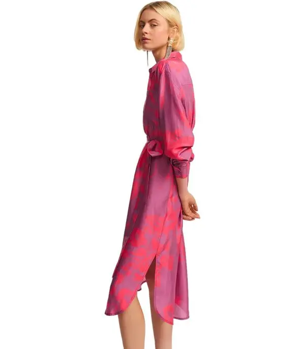 midi batwing dress Plus Size Retro Blue and White Floral Print Batwing Sleeve Midi Dress –  Canary Houze