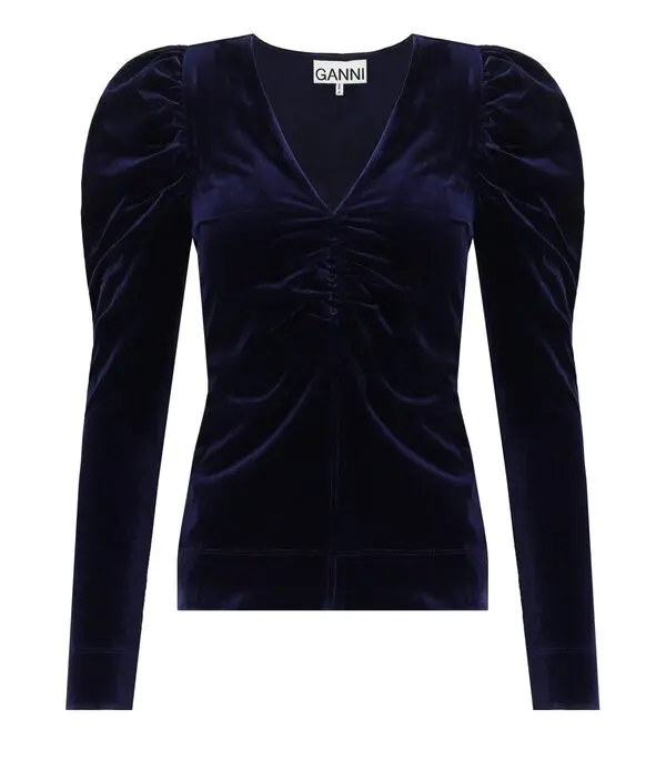 GANNI Velvet Top