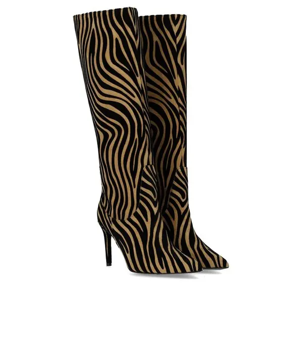 NCUB Zebra Print High Boots