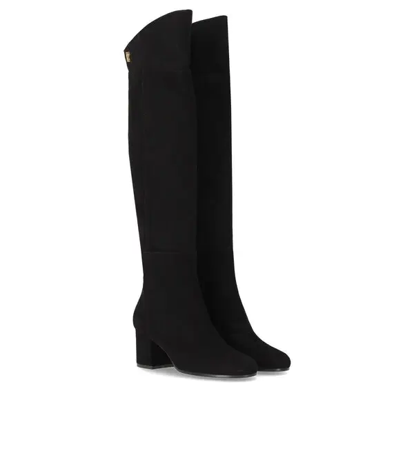VIA ROMA 15 Suede Heeled High Boots