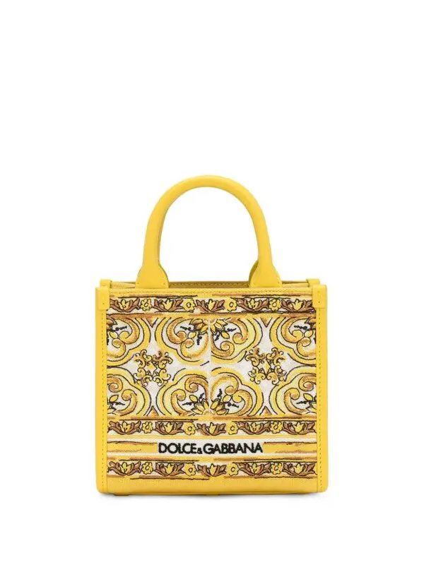 Dolce & Gabbana Mini Dg Daily Canvas Tote Bag - Yellow