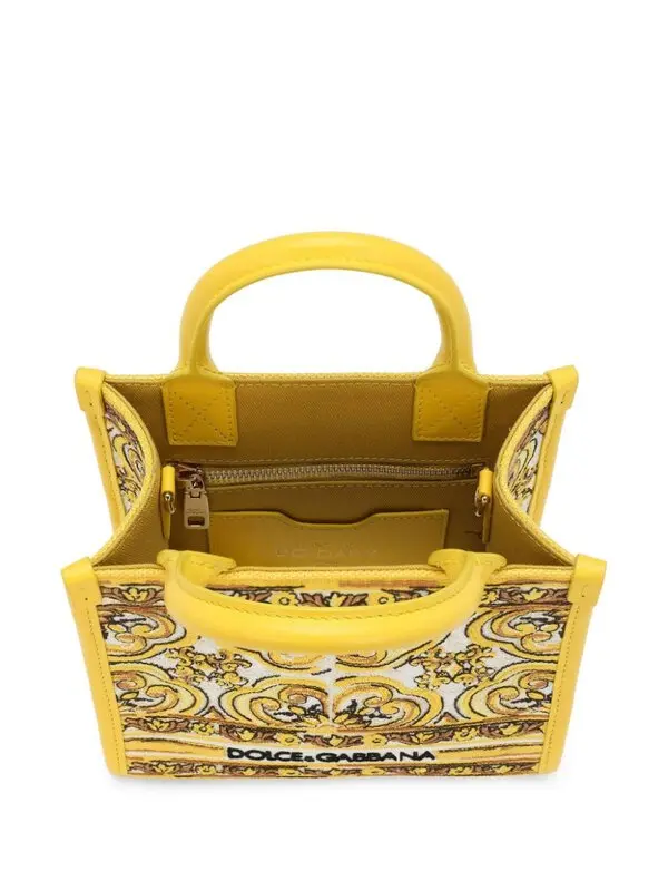 Dolce & Gabbana Mini Dg Daily Canvas Tote Bag - Yellow